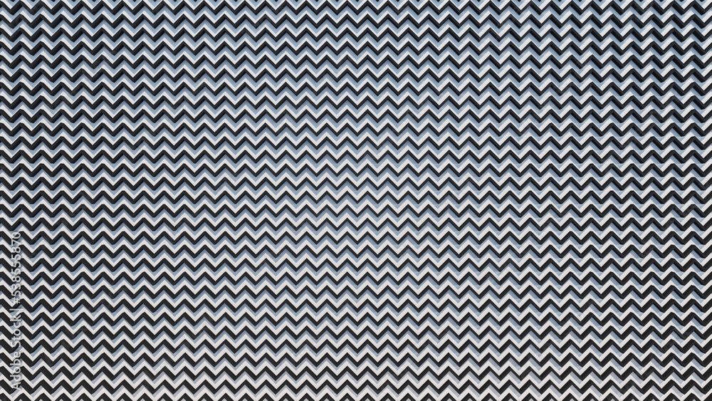 cleanly white and black retro art waves isolated on white background ...