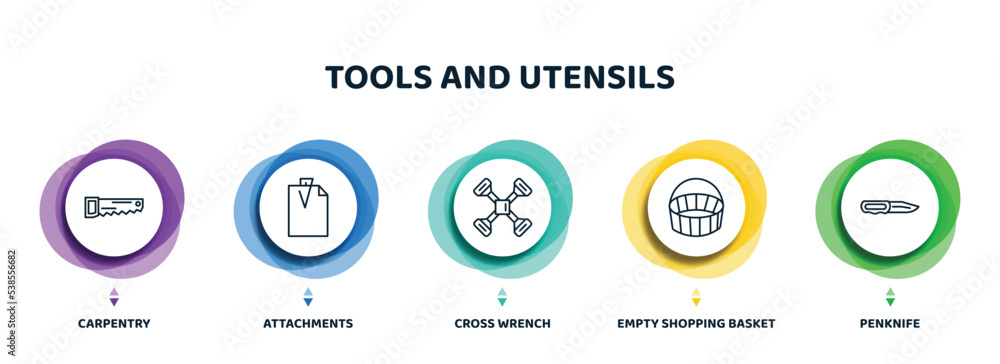 editable thin line icons with infographic template. infographic for ...