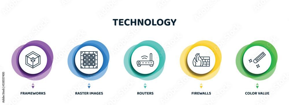 editable thin line icons with infographic template. infographic for ...