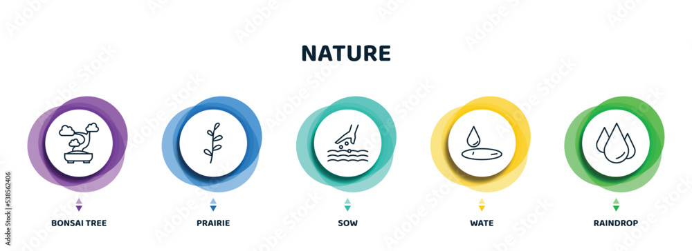 editable thin line icons with infographic template. infographic for ...