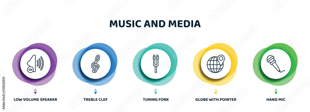 editable thin line icons with infographic template. infographic for ...