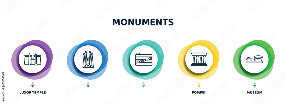 editable thin line icons with infographic template. infographic for ...