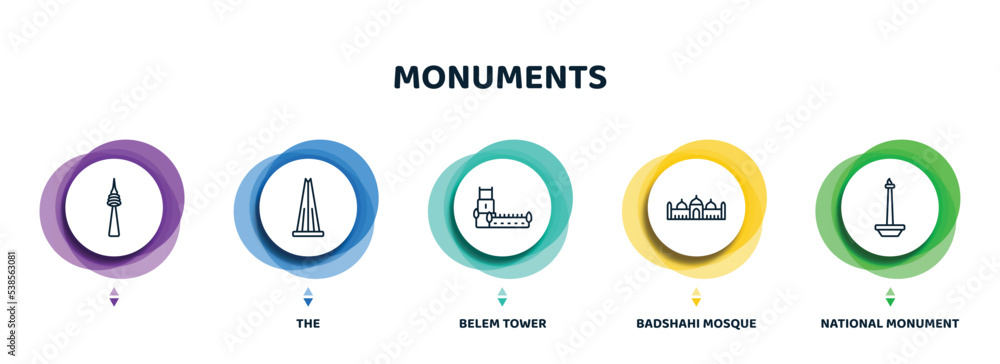 editable thin line icons with infographic template. infographic for ...