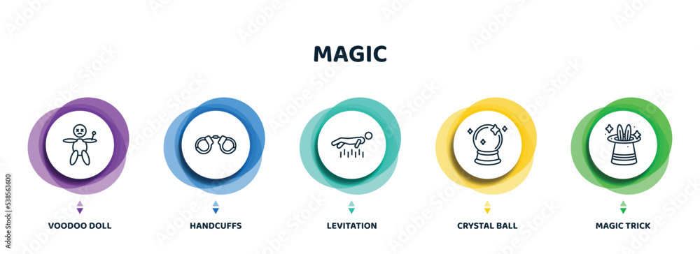 editable thin line icons with infographic template. infographic for ...