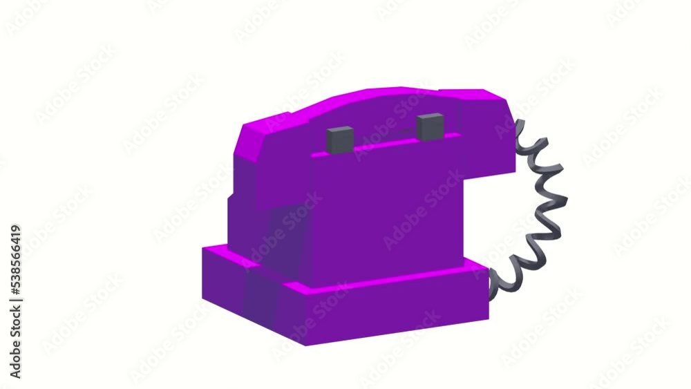Old retro landline telephone. Vintage phone call center concept spin on ...