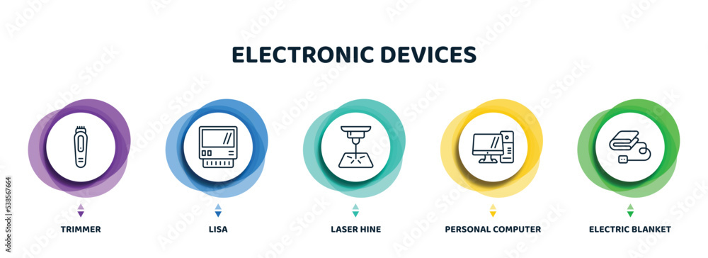 editable thin line icons with infographic template. infographic for ...