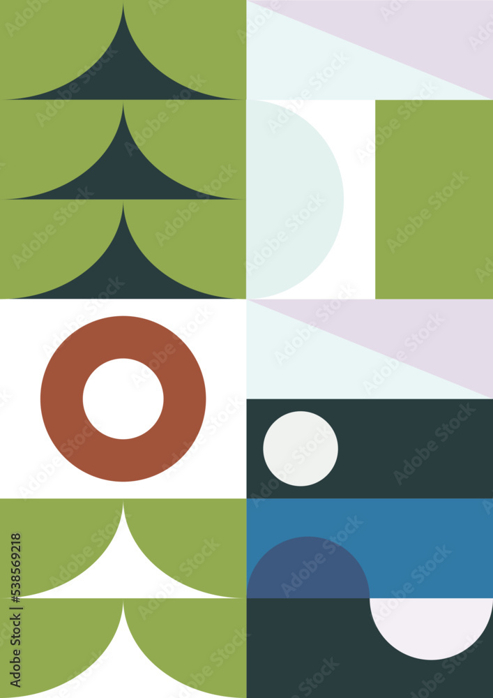 Retro Abstract Shapes and Posters. Easy to make great branding design ...
