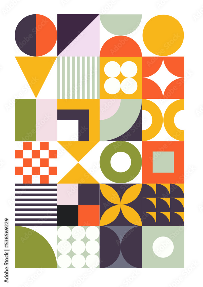 Retro Abstract Shapes and Posters. Easy to make great branding design ...