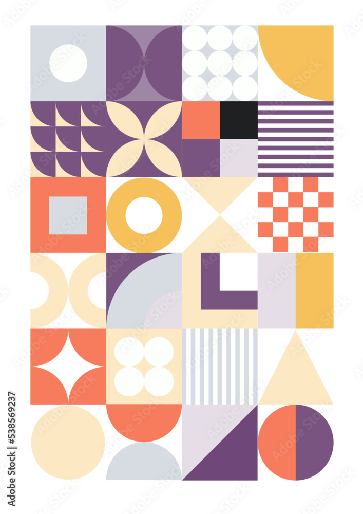 Retro Abstract Shapes and Posters. Easy to make great branding design ...