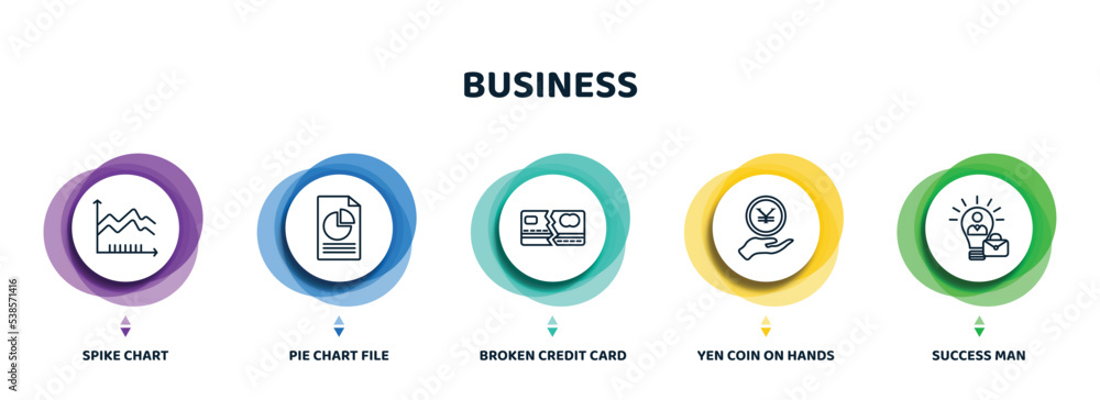 editable thin line icons with infographic template. infographic for ...
