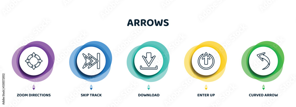 editable thin line icons with infographic template. infographic for ...