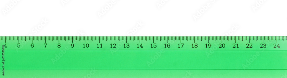Ruler with measuring length markings in centimeters isolated on white ...