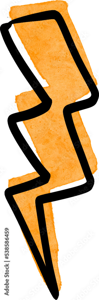 Cartoon lightning bolt Stock Illustration | Adobe Stock