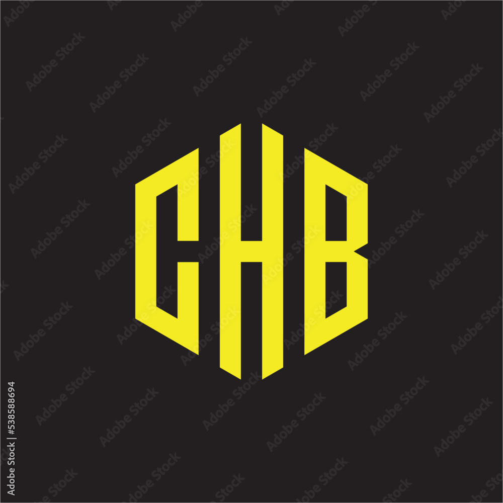 The yellow CHB letter logo with a black background is suitable for ...