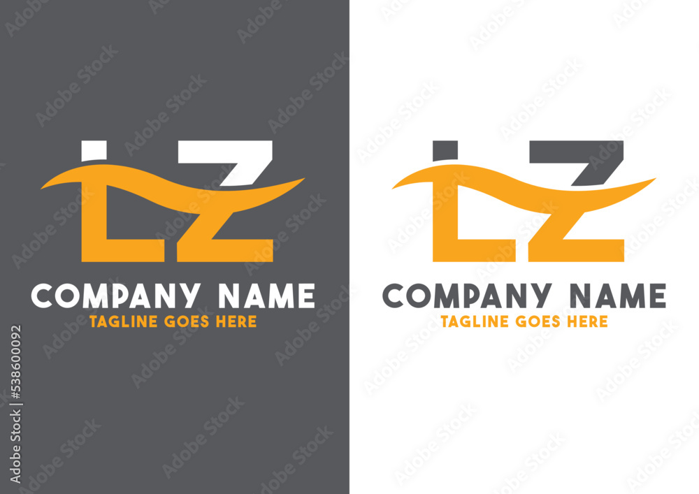 Letter LZ logo design vector template, LZ logo Stock Vector | Adobe Stock