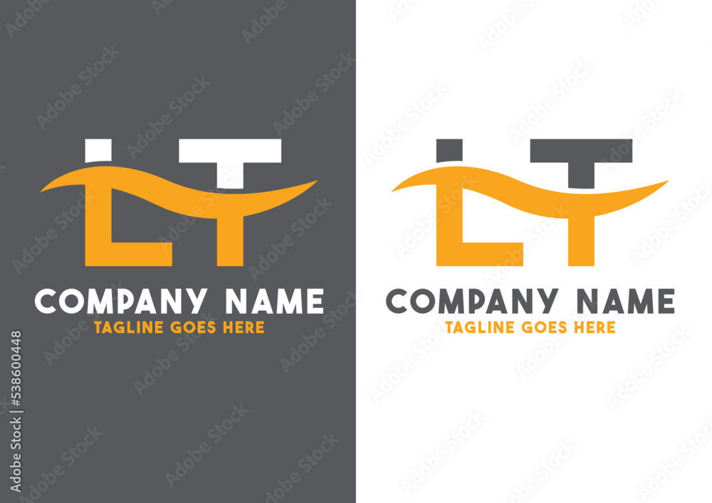 Letter LT logo design vector template, LT logo Stock Vector | Adobe Stock