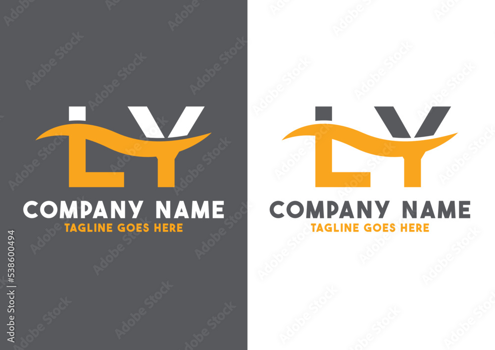 Letter LY logo design vector template, LY logo Stock Vector | Adobe Stock