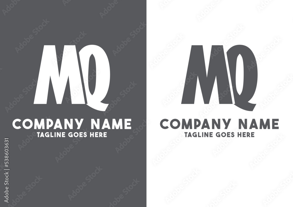 Letter MQ logo design vector template, MQ logo Stock Vector | Adobe Stock