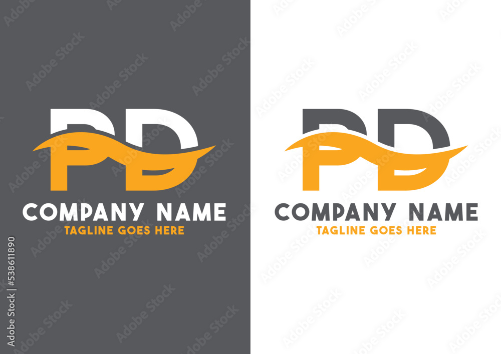 Letter PD logo design vector template, PD logo Stock Vector | Adobe Stock