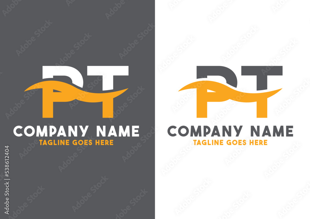 Letter PT logo design vector template, PT logo Stock Vector | Adobe Stock