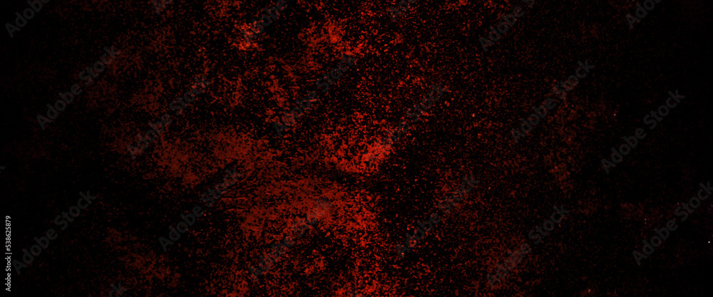 Scary Red and black horror background. Dark grunge red concrete, dark ...