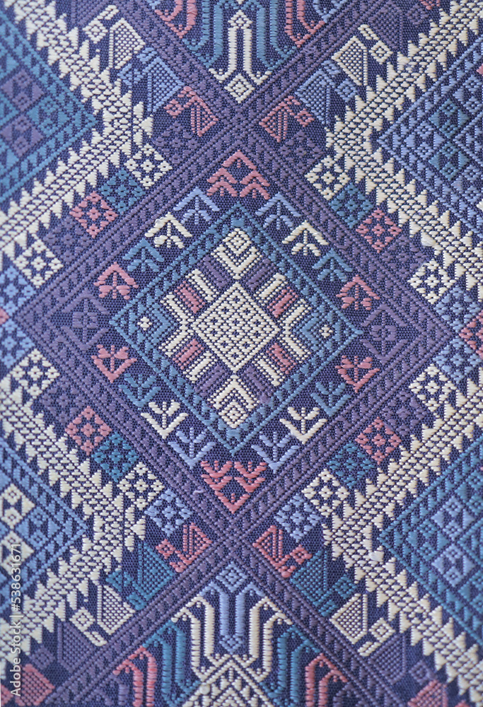 Thai fabric. Chin cloth. Traditional pattern. Hand ghost work ...