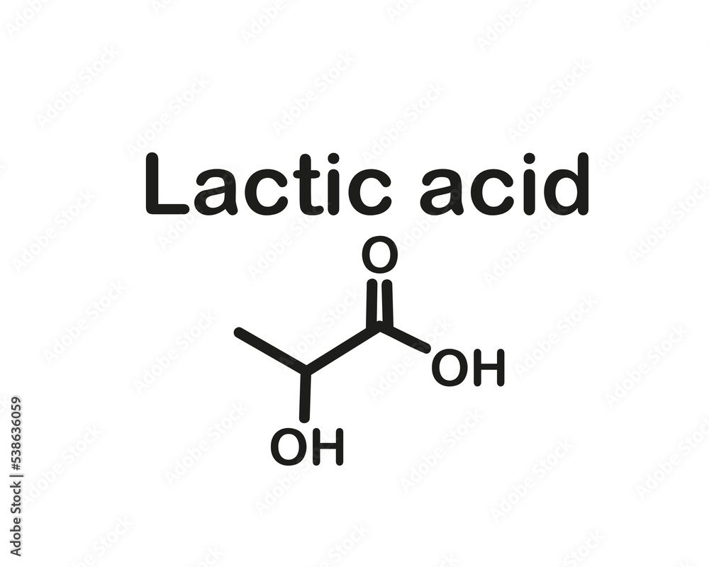 Chemical formula of lactic acid. Vector illustration Stock Vector ...