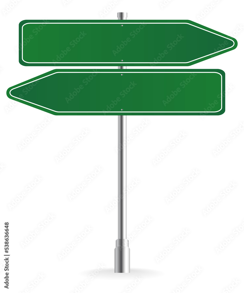 PNG. Blank green traffic road sign isolated on transparent background ...