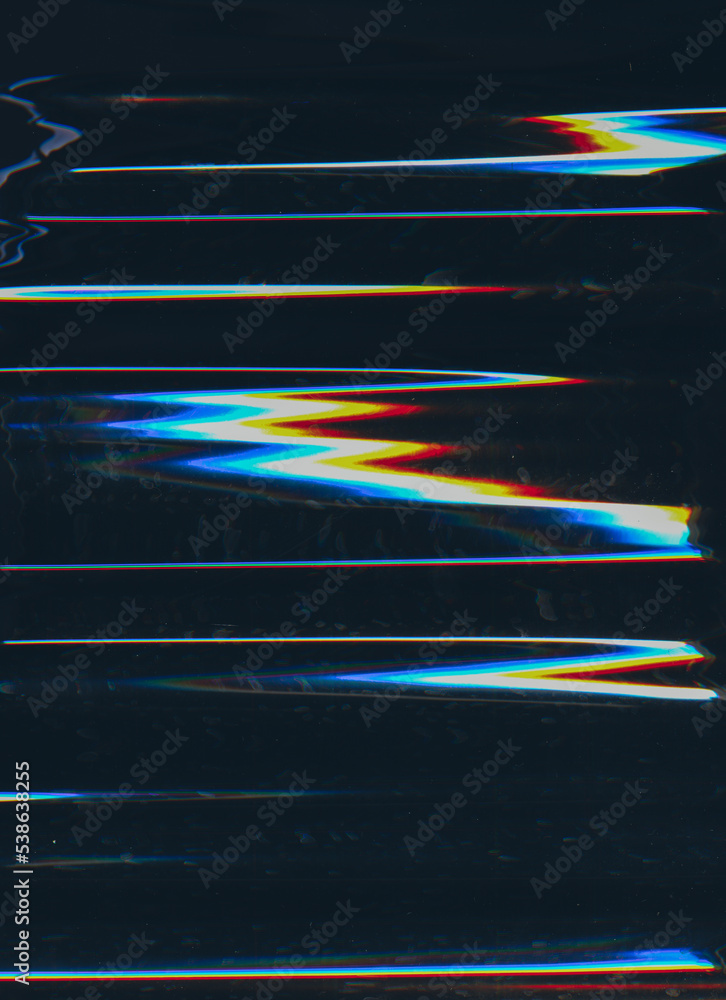 Glitch overlay. Distressed screen. Digital noise. Orange blue color ...