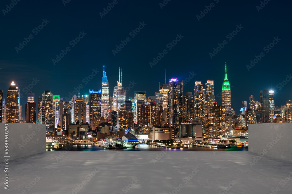 Skyscrapers Cityscape Downtown, New York Skyline Buildings. Beautiful ...