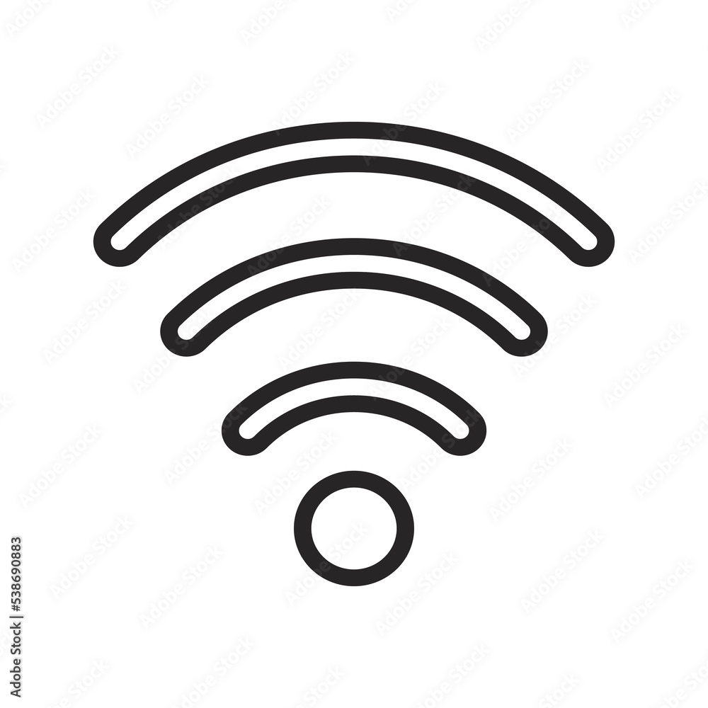 Wifi icon, transparent background Stock Illustration | Adobe Stock