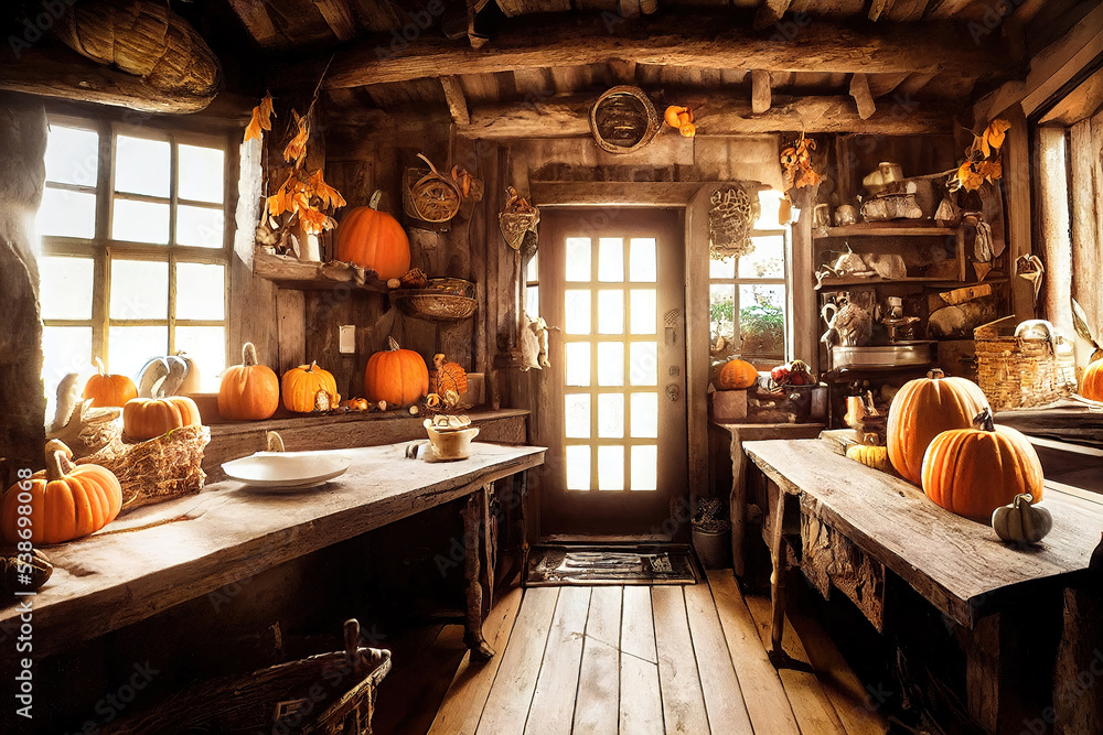 Thanksgiving Log Cabin Backgrounds
