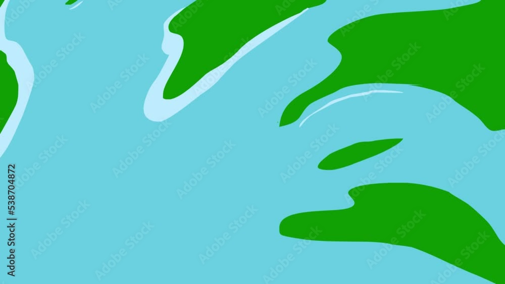 Cartoon water transition on a green screen. Cartoon water transition ...