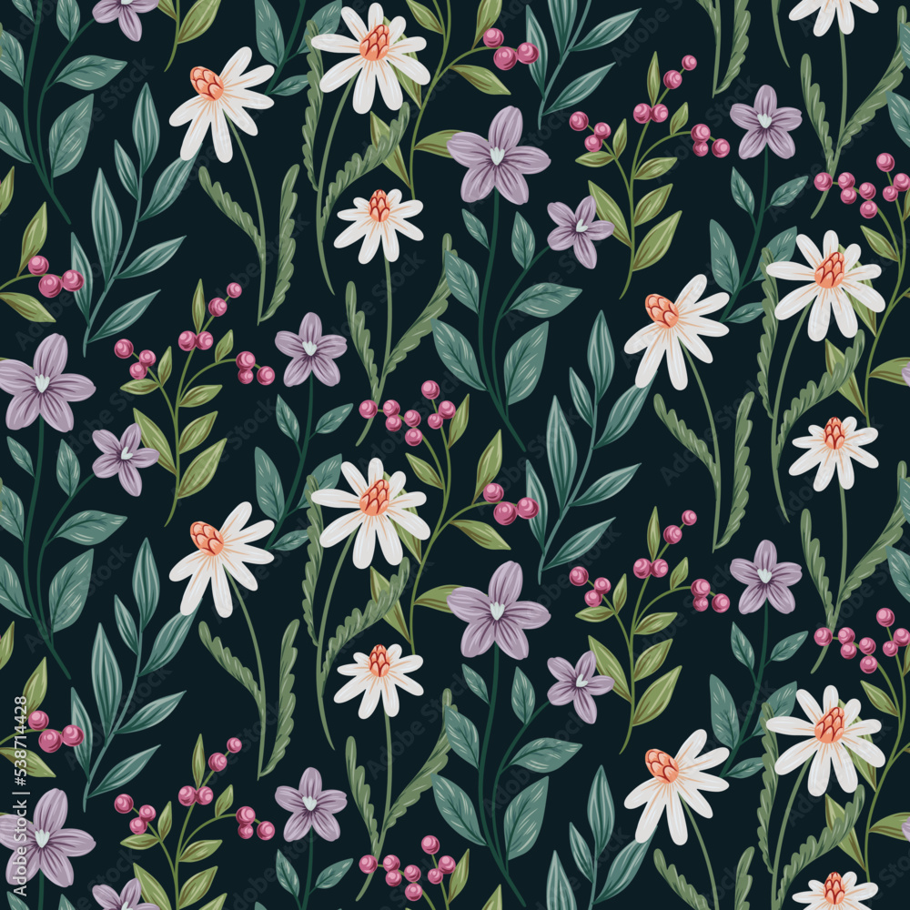 Seamless Vintage Flower Garden Pattern Background | Best Flower Site