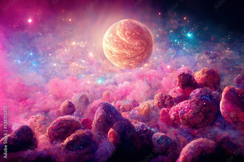 Stars and galaxy space sky night background. Ai generated digital art ...