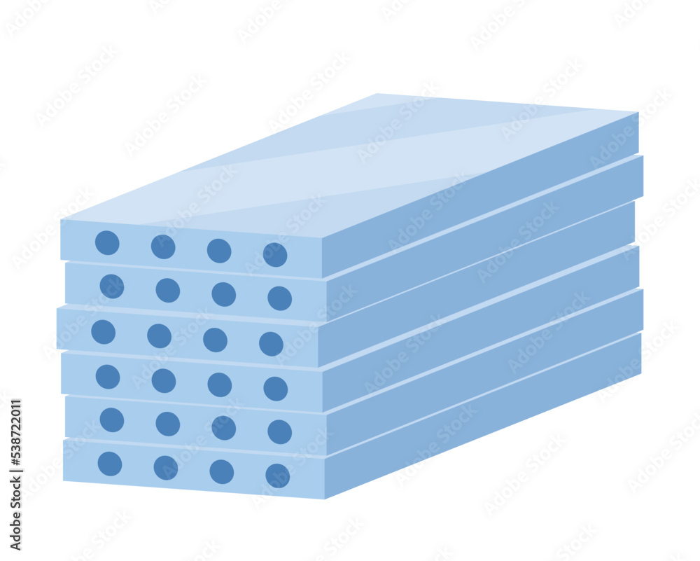 Concrete piles icon. Material for building houses, slabs and ...