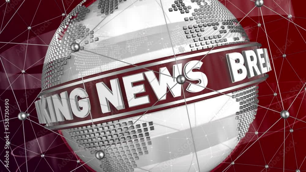 3d World Breaking News Background Loop. World News Studio Background ...