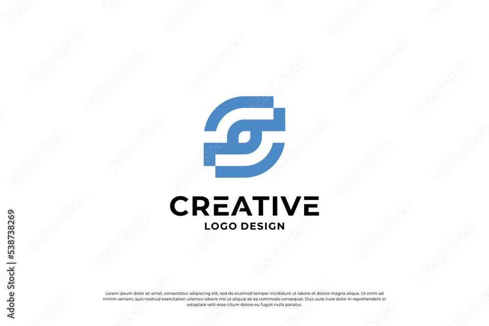 letter s logo design template. initial letters S logo vector. Creative ...
