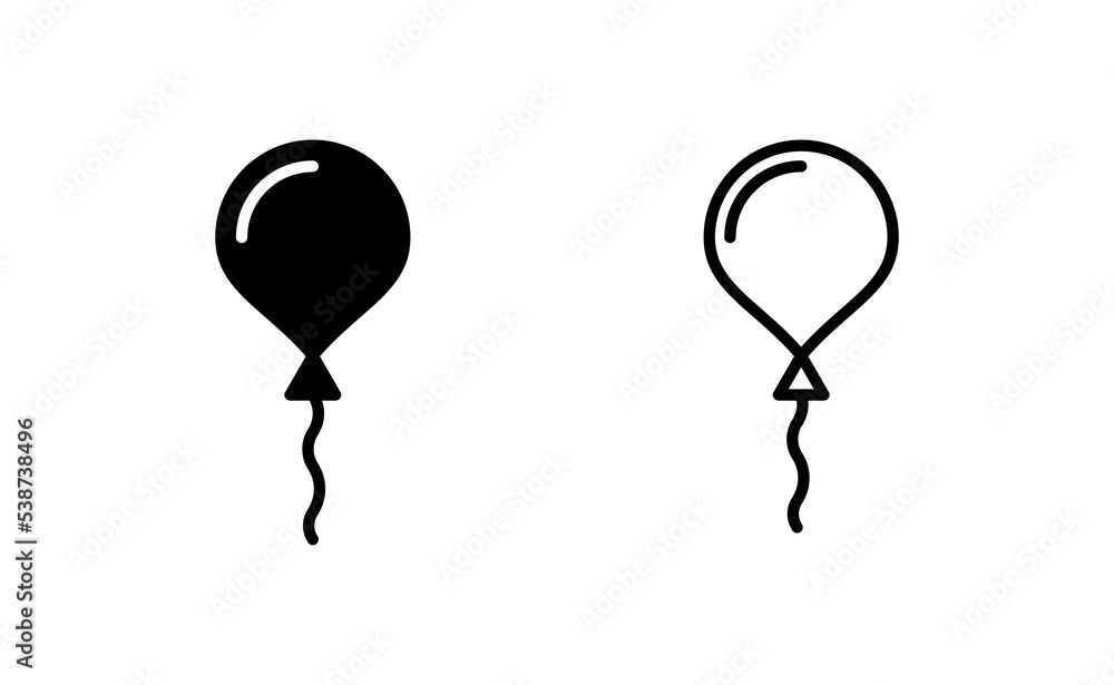 Balloon icon vector for web and mobile app. Party balloon sign and ...