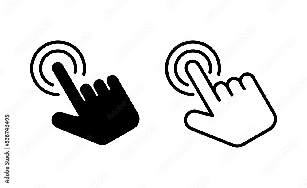 Hand click icon vector for web and mobile app. pointer sign and symbol ...