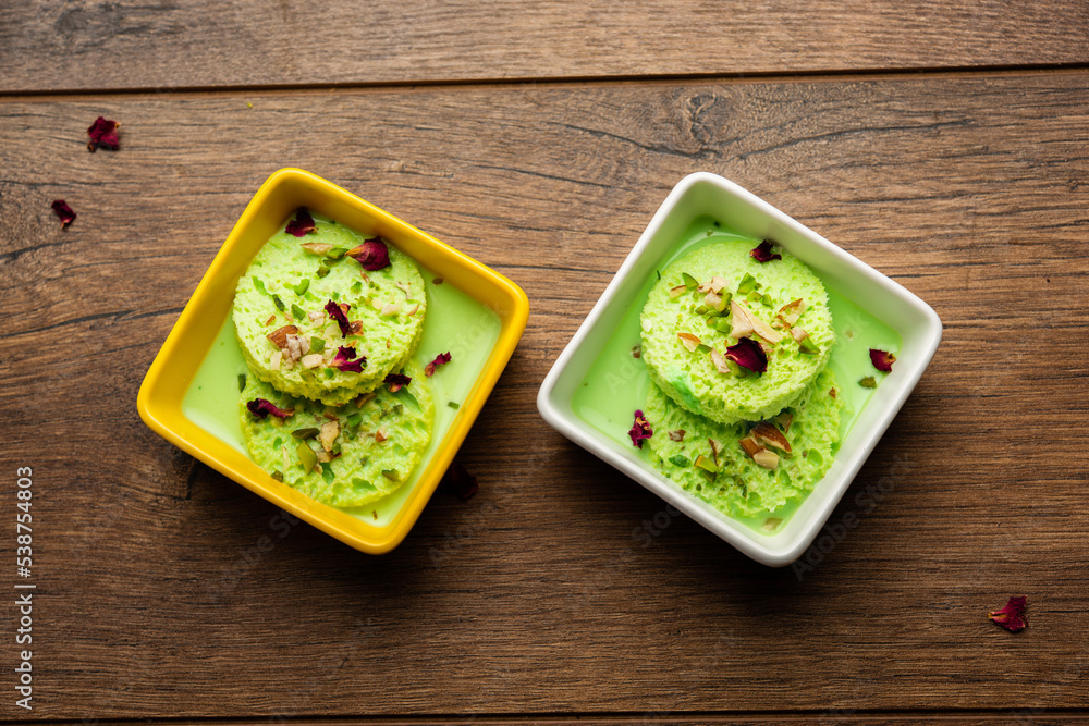 Pista Bread Rasmalai is the tweaked version of traditional Ras malai ...