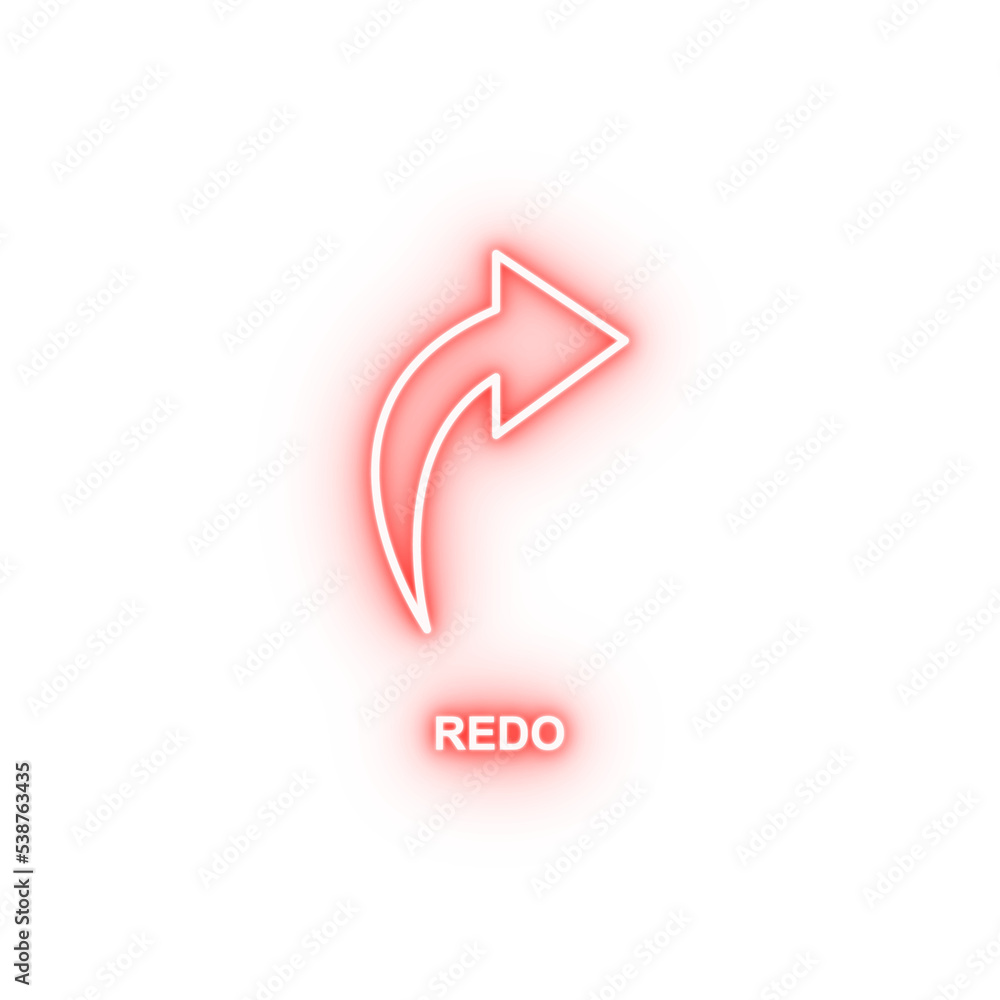 redo sign neon icon Stock-Illustration | Adobe Stock