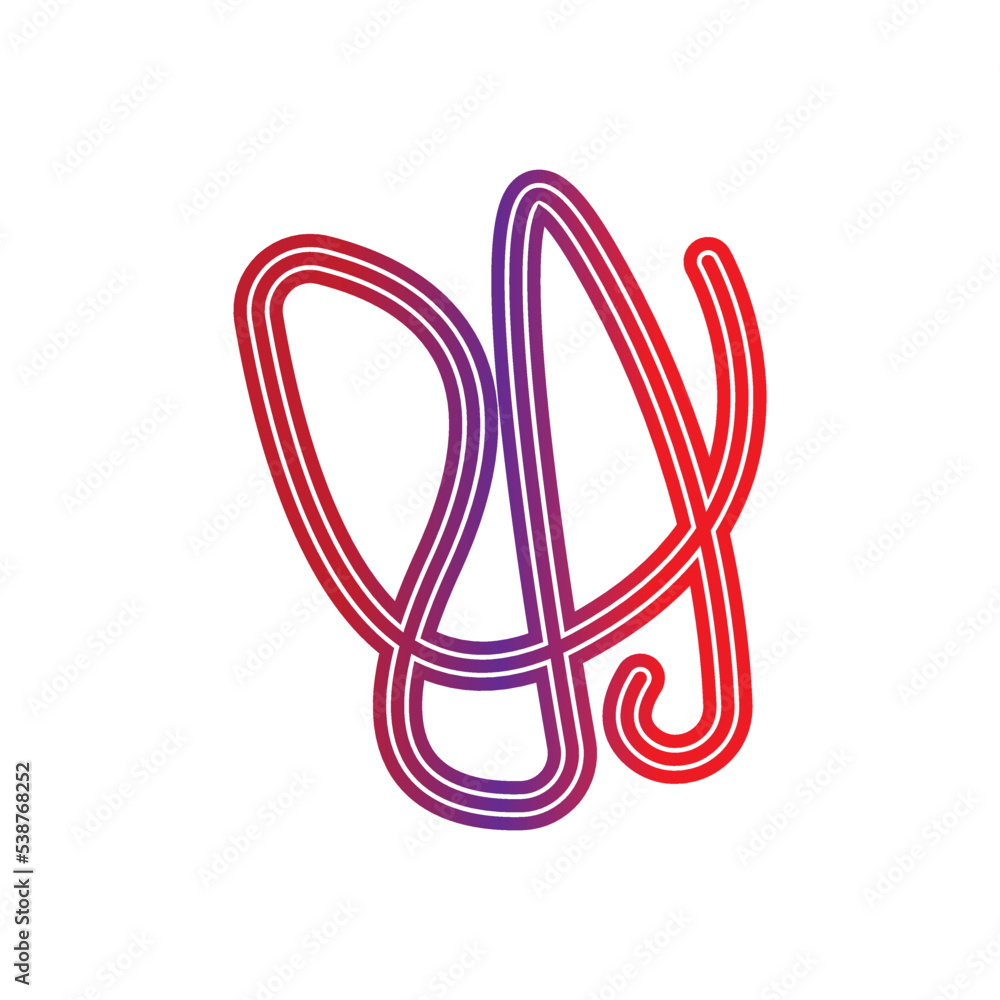 line art of letter L and A. Stock Vector | Adobe Stock