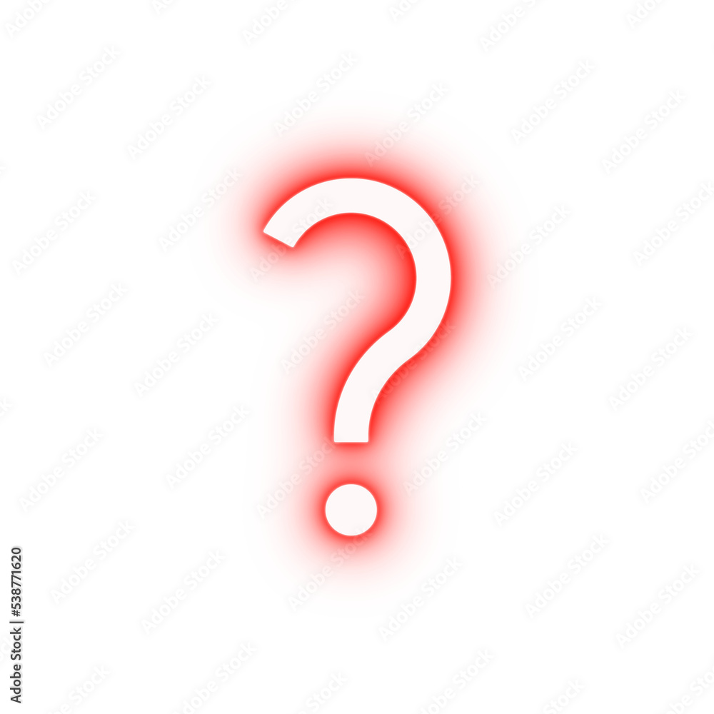 question mark neon icon Stock Illustration | Adobe Stock