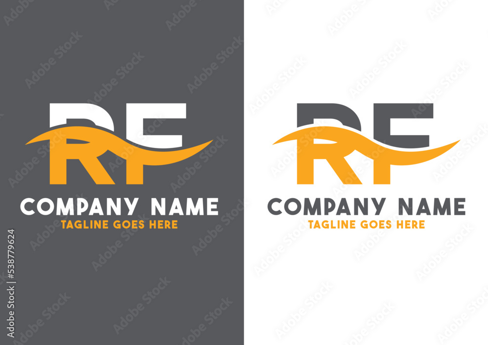 Letter RF logo design vector template, RF logo Stock Vector | Adobe Stock