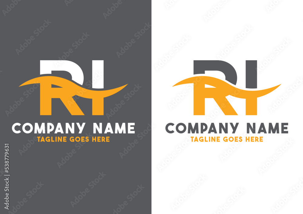 Letter RI logo design vector template, RI logo Stock Vector | Adobe Stock
