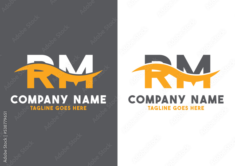 Letter RM logo design vector template, RM logo Stock Vector | Adobe Stock
