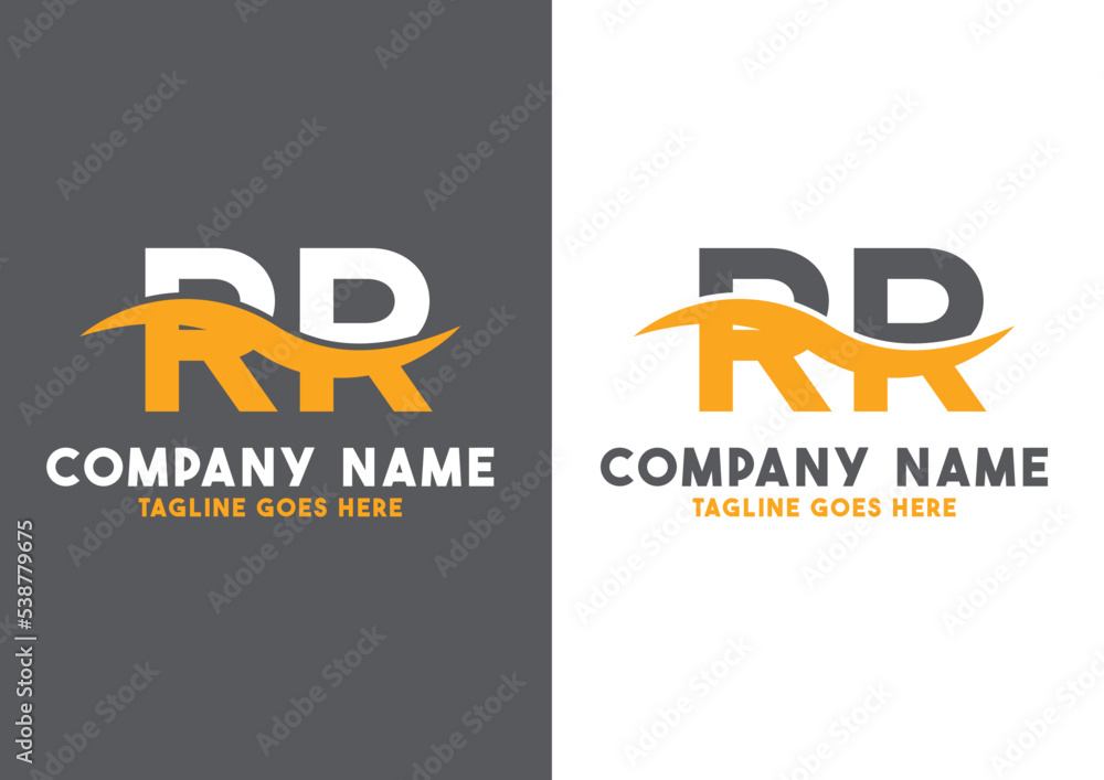 Letter RR logo design vector template, RR logo Stock Vector | Adobe Stock