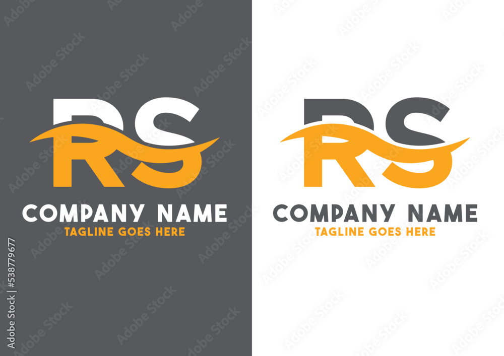 Letter RS logo design vector template, RS logo Stock Vector | Adobe Stock