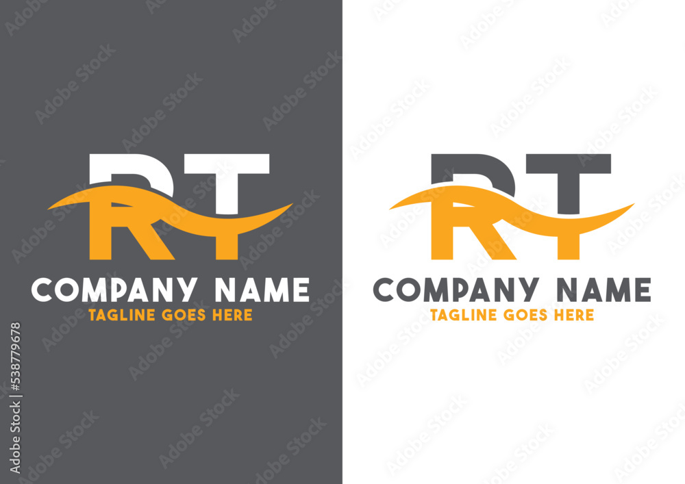 Letter RT logo design vector template, RT logo Stock Vector | Adobe Stock